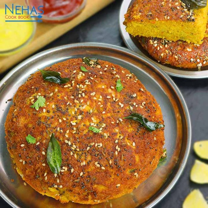 handvo recipe | mixed dal handvo | instant hadva mix recipe | how to ...