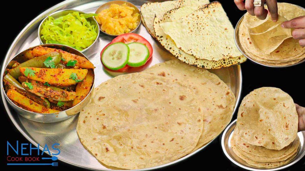 4 padvadi rotli | 4 layered chapati | pulka recipe | rigan batata nu ...