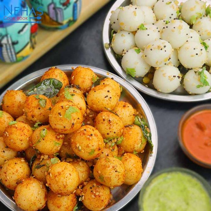 Goli idli recipe | masala rice balls recipe | masala goli idli - Nehas ...