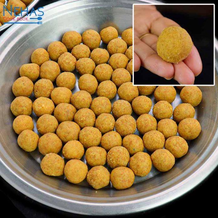 Magas recipe | Gujarati magas ladoo recipe | magaj na ladoo | besan ...