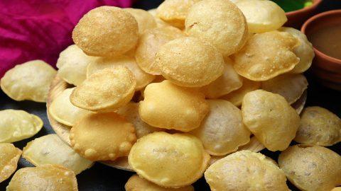 Puri recipe for pani puri | how to make suji golgappa | puchaka recipe ...