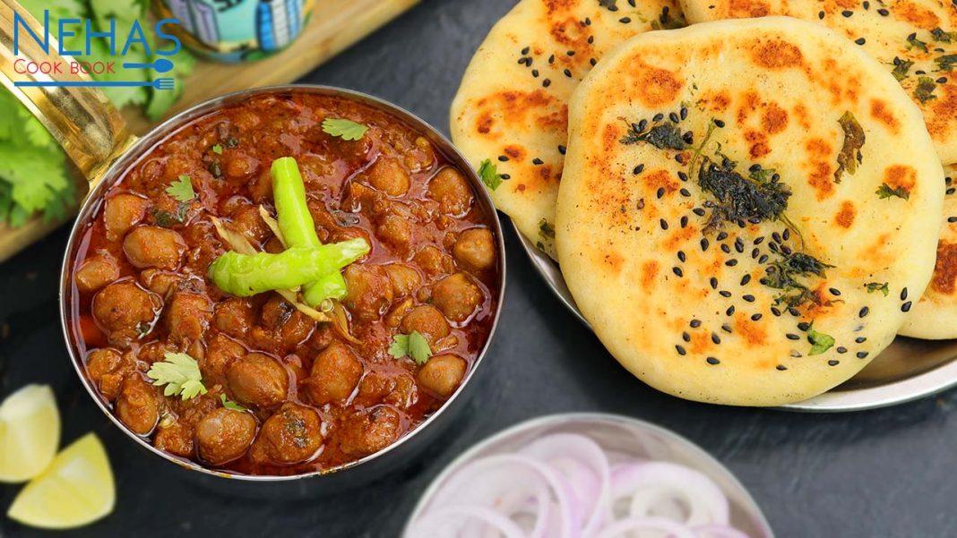 Chole kulcha recipe | how to make chole kulcha recipe | no yeast tawa ...