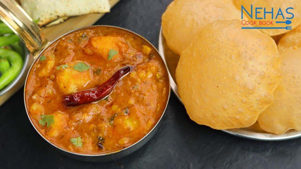 Puri bhaji recipe | street style puri shak | puri and potato bhaji ...