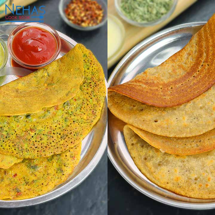 Tikha pudla recipe | meetha pudla recipe | atta chilla recipe | wheat ...