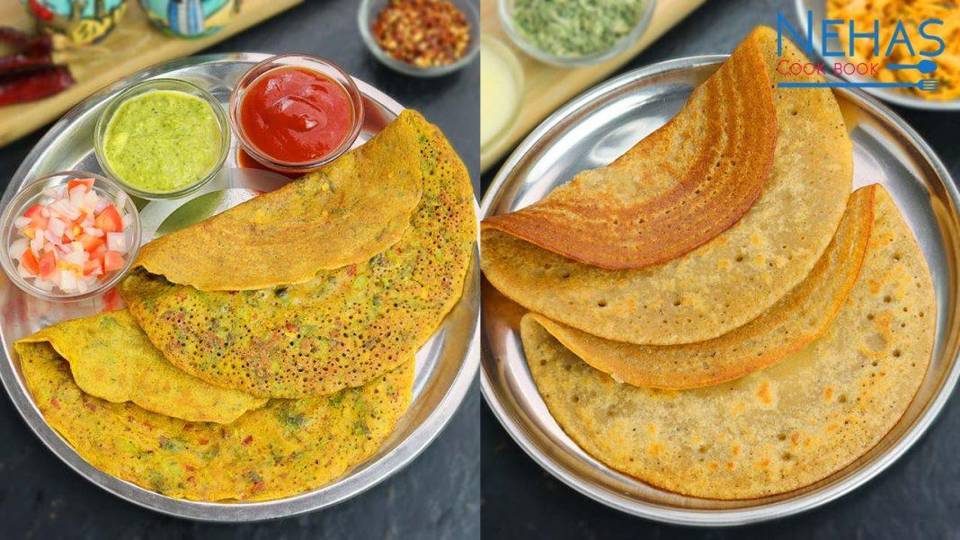 Tikha pudla recipe | meetha pudla recipe | atta chilla recipe | wheat ...