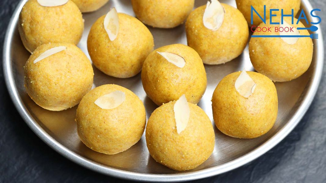Magaj recipe | Gujarati magas ladoo recipe | besan ladoo recipe - Nehas ...