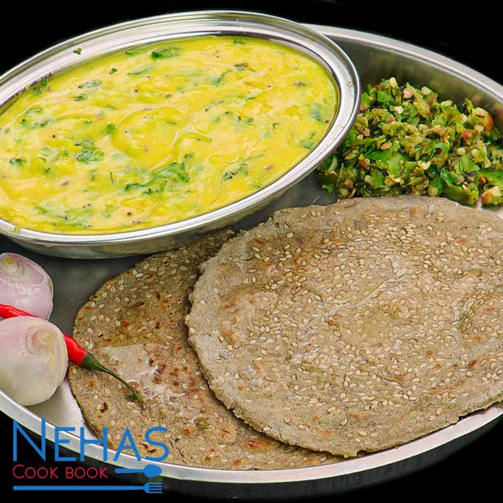 Thali recipe | pithala bhakhri recipe | bajra bhakhri recipe | methi ...