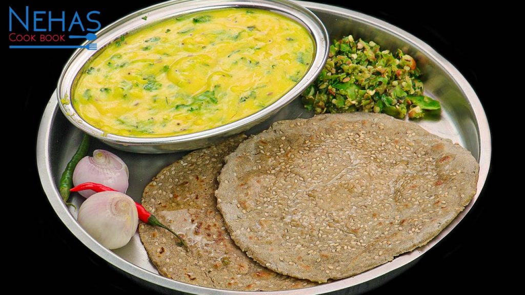 Thali recipe | pithala bhakhri recipe | bajra bhakhri recipe | methi ...