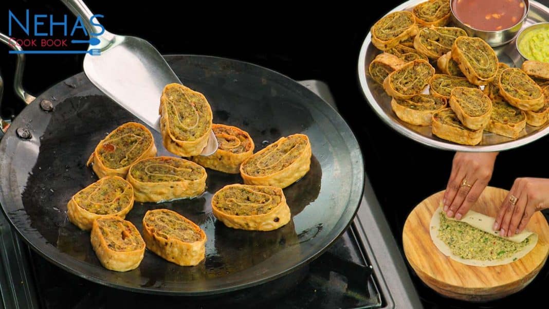 Moong dal nasta recipe | moong dal papad roll | how to make moong papad ...