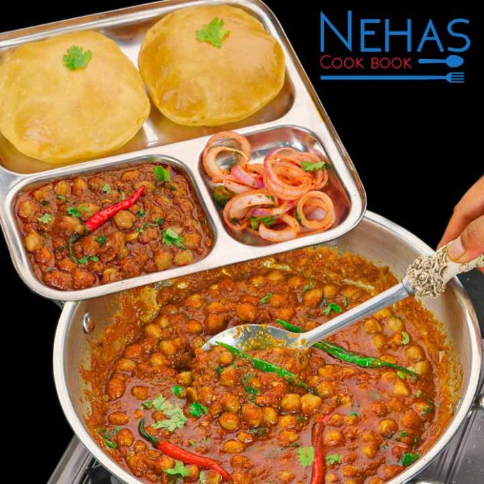 Chole bhature recipe | hotel style chole recipe | chole bhature thali ...