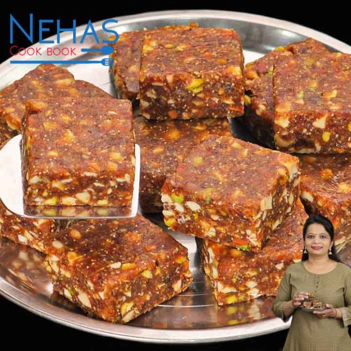 Khajur pak recipe | Gujarati khajur pak | khajoor pak - No Onion No ...