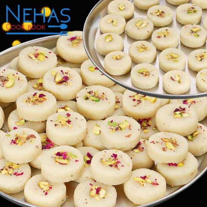Instant peda recipe | rava coconut peda | peda recipe - Nehas Cook Book