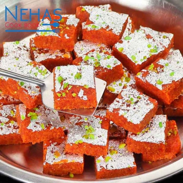 Gajar ki barfi | carrot burfi with jaggery | Gajar sukhadi - Indian ...