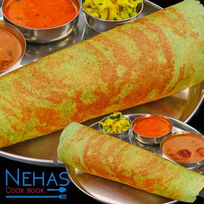 Green moong masala dosa recipe | Mysore moong dosa | Pesarattu recipe ...