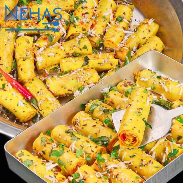 Khandvi recipe | bhareli khandvi recipe | stuffed khandvi - Snacks ...