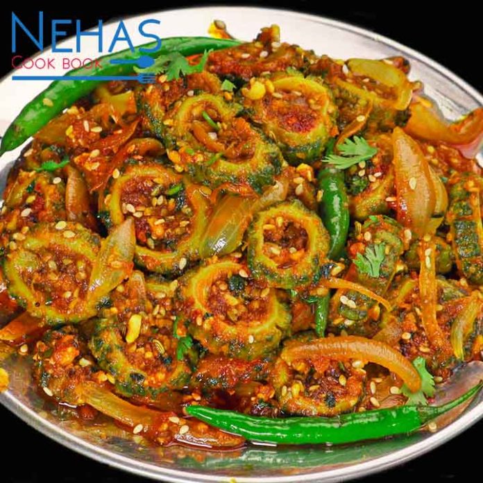 Karela nu shak recipe | karela dungri nu shak | Gujarati karela nu shak ...