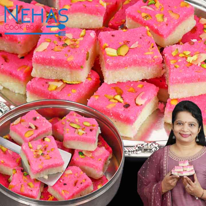 Kopra pak recipe | Gujarati kopra pak | Layered coconut barfi - Indian ...