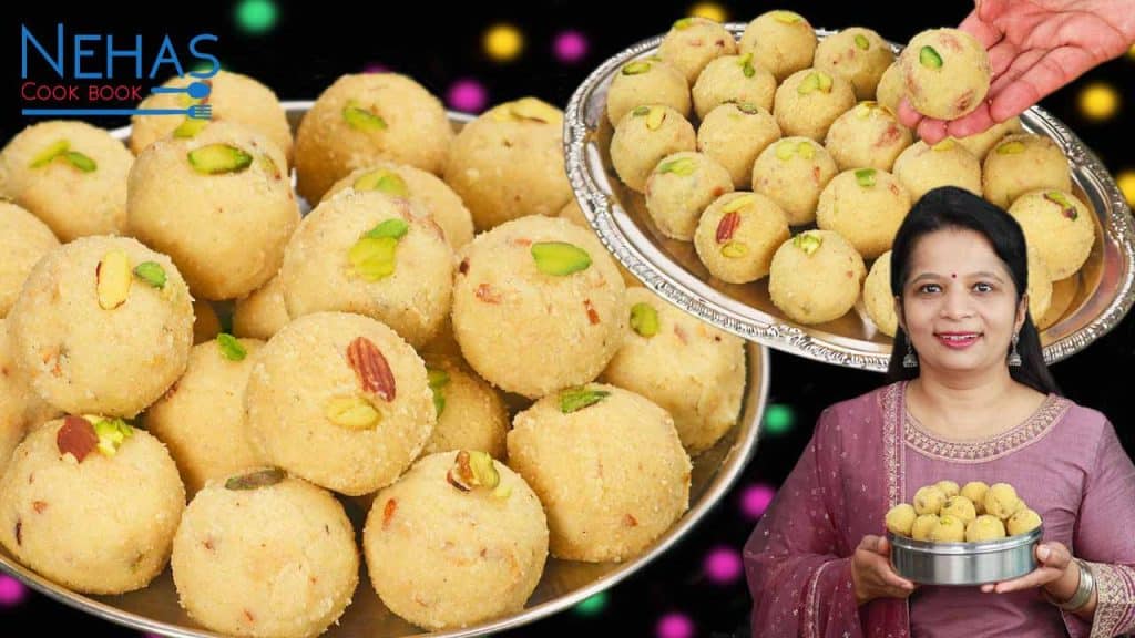 Rava ladoo recipe | Gujarati rava na laddu | sooji ladoo - Indian Sweet ...
